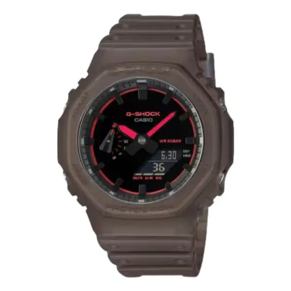 Casio G-shock Octagonal Resin Watch - Brown/red