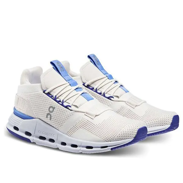 On Cloudnova "undyed White Heather" Sneakers - White/blue