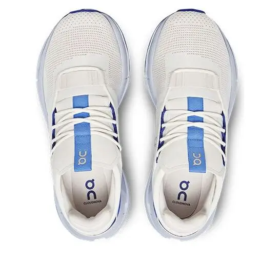 On Cloudnova "undyed White Heather" Sneakers - White/blue