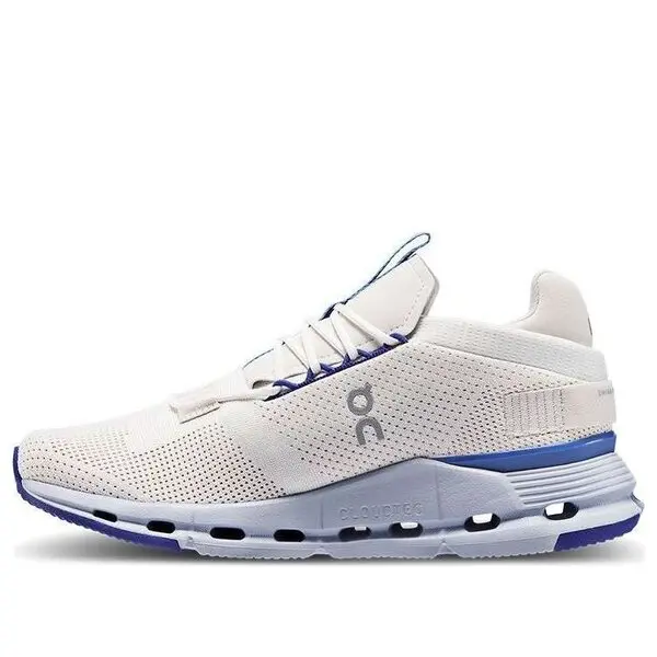 On Cloudnova "undyed White Heather" Sneakers - White/blue