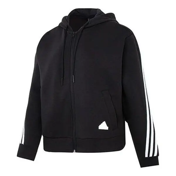 Adidas Future Icons 3-stripes Full-zip Hoodie - Black/white