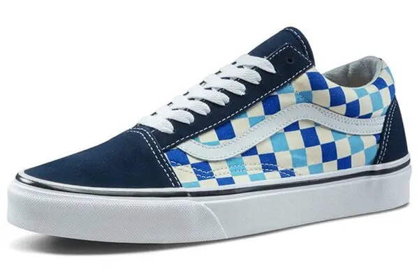 VANS Old Skool Checkerboard Sneakers - Blue
