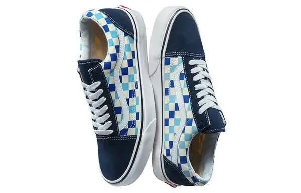 VANS Old Skool Checkerboard Sneakers - Blue