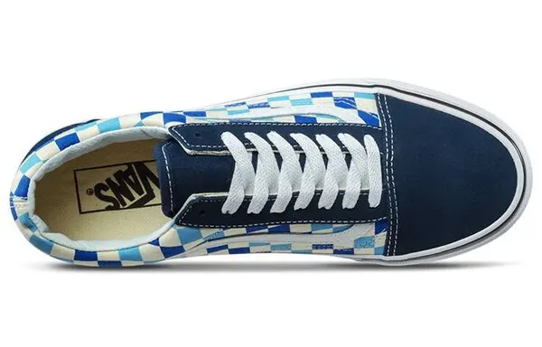 VANS Old Skool Checkerboard Sneakers - Blue