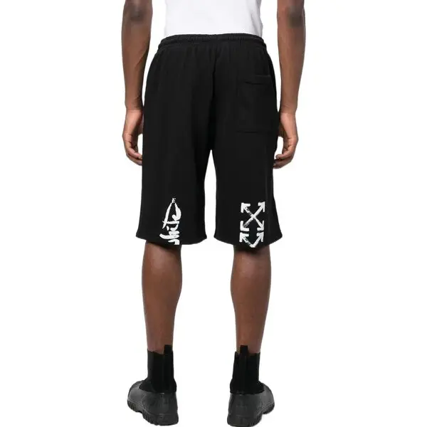 Off-White Omci013f22fle0021001 Loose Fit Drawstring Shorts