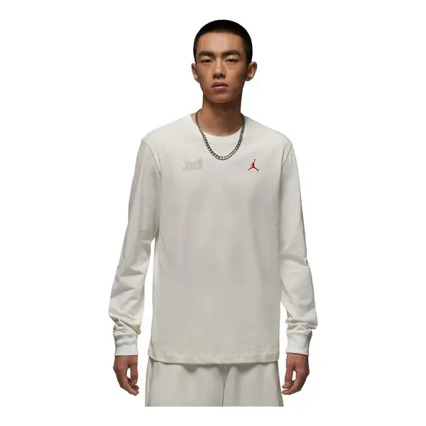 JORDAN Long Sleeve Graphic T-shirt 'sail - Sail/white
