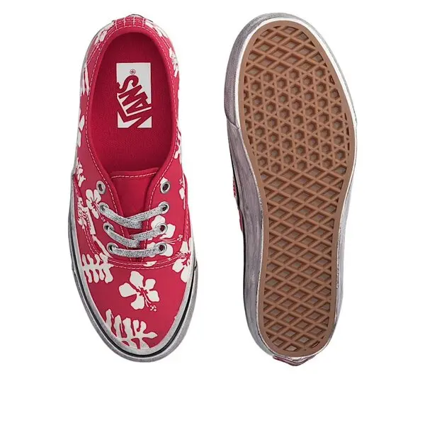 VANS Authentic "red White" Floral Sneakers - Red/white