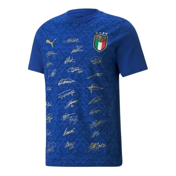 PUMA 2021-2022 Italy Signature Winner T-shirt - Blue