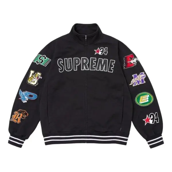 Supreme Mascots Zip Up Sweatshirt Jacket - Black