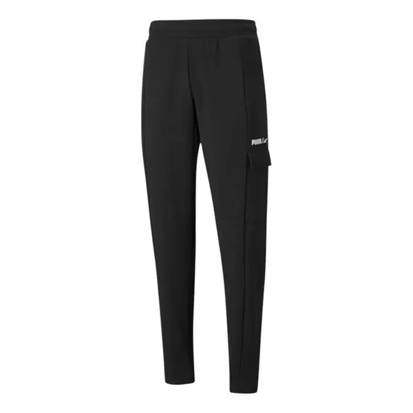 PUMA Winterized Pants Side Pocket Fleece Lined Stay Warm Knit Sports Pants Black - Default Color