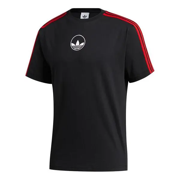 Adidas Originals Stripe Circle Sports Short Sleeve - Black