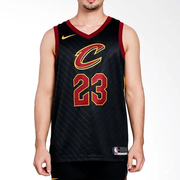 Nike Lebron James Statement Edition Swingman Jersey - Black/red/gold