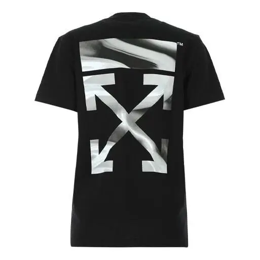 Off-White Short Sleeve Arrows Logo T-shirt - Black