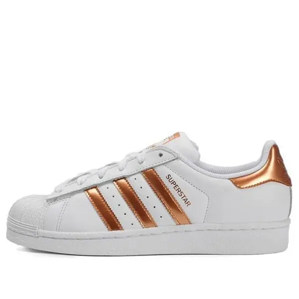 Adidas Originals Superstar Sneakers - White/gold