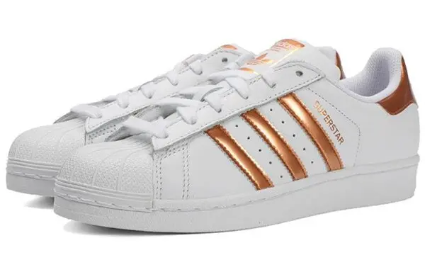 Adidas Originals Superstar Sneakers - White/gold
