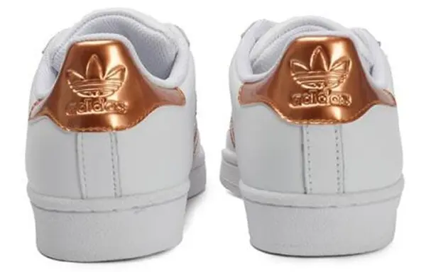 Adidas Originals Superstar Sneakers - White/gold