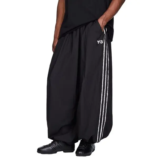 Adidas Y-3 Raw Edge 3 Stripes Wide Leg Pants