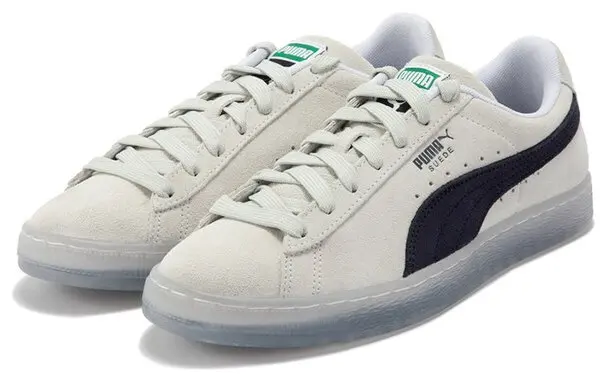 PUMA Suede Translucent Low Top Sneakers - White/black