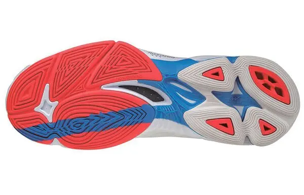 Mizuno Wave Lightning Neo V1ga200225 High Top Athletic Sneakers - White/red/french Blue