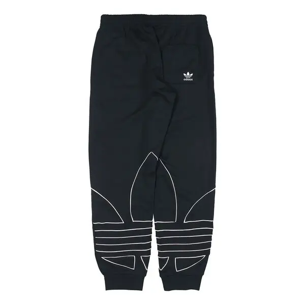Adidas Originals B Trf Out Swtpt Logo Printing Casual Knit Bundle Feet Sports Pants - Black