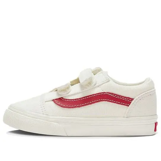 VANS Old Skool V Retro Low Top Sneakers - White/red