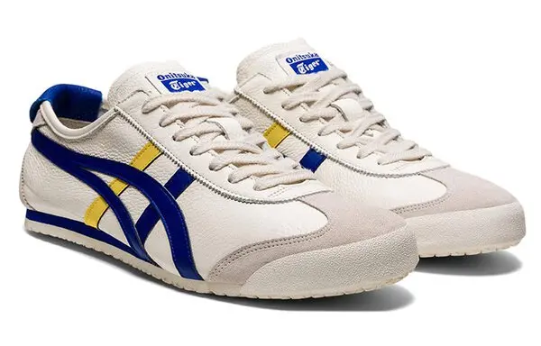 Onitsuka Tiger Mexico 66 "white Blue Yellow" Lace-up Sneakers - White/blue/yellow