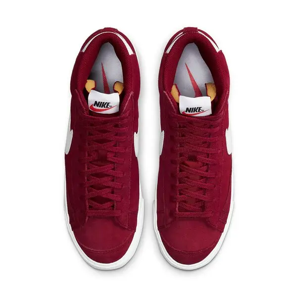 Nike Blazer Mid '77 Suede High Top Sneakers - Red/white