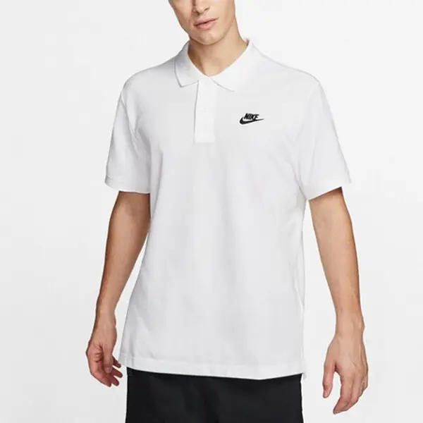 Nike Casual Sports Lapel Short Sleeve Polo Shirt - White