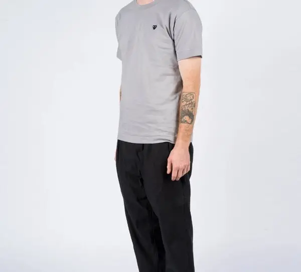 Play Comme Des Garcon Mini Heart Logo Tee - Grey