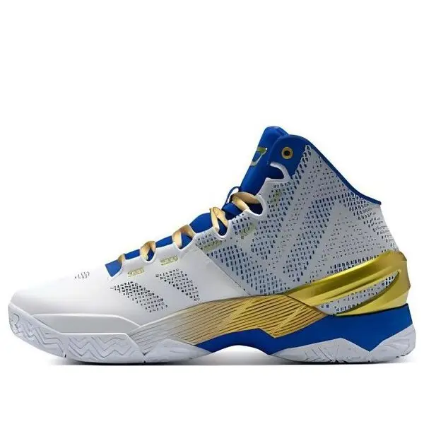 Under Armour Curry 2 Nm High Top Sneakers - White/yellow/blue