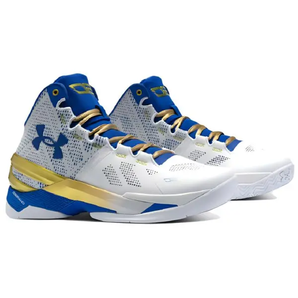 Under Armour Curry 2 Nm High Top Sneakers - White/yellow/blue