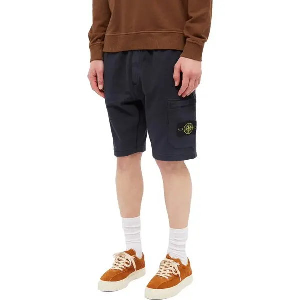 Stone Island Garment Dyed Sweat Shorts - Navy