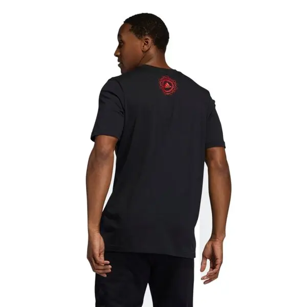 Adidas Dame Ep Gm T-shirt 'black Blue Yellow