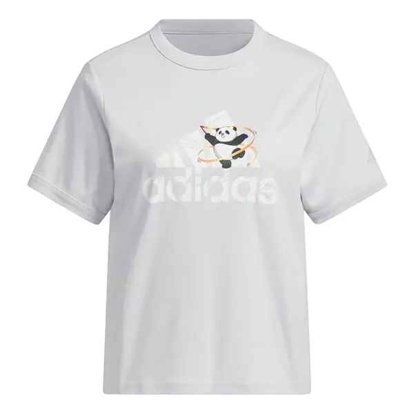 Adidas Panda Graphic T-shirt - Grey/white