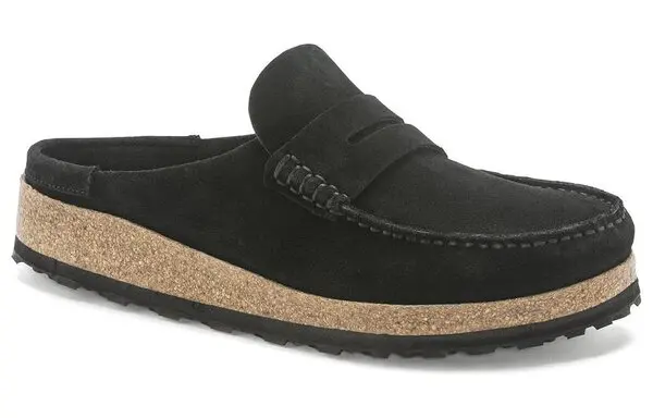 BIRKENSTOCK Naples Suede Leather Mules