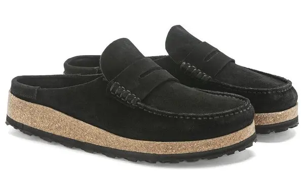 BIRKENSTOCK Naples Suede Leather Mules