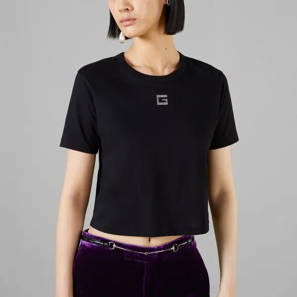 Gucci Embellished Cotton Jersey T-shirt