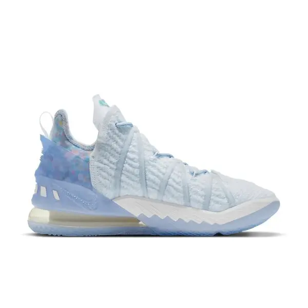 Nike Lebron 18 'play For The Future' High Top Athletic Sneakers - White/blue