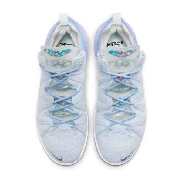 Nike Lebron 18 'play For The Future' High Top Athletic Sneakers - White/blue