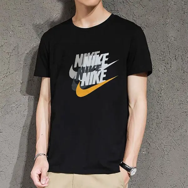 Nike As Nsw Prem Ss Tee Athleisure Casual Sports Logo Printing Short Sleeve Black T-shirt - Multi-color