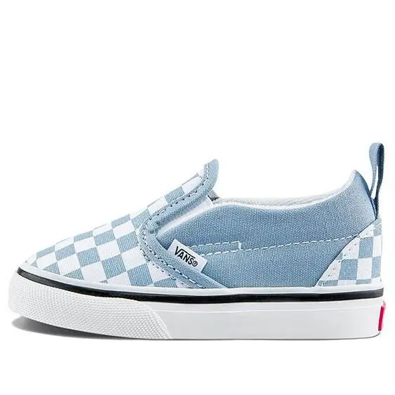 VANS Checkerboard Slip-on Low Top Sneakers - Blue/white