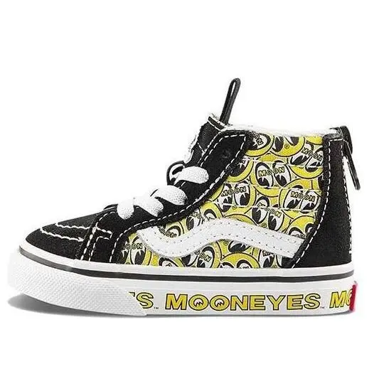 VANS X Mooneyes Sk8-hi Zip High Top Sneakers - Black/yellow/white