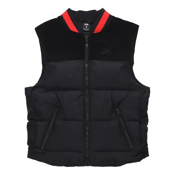 Nike Skateboard Stand Collar Skateboard Sleeveless Vest - Black