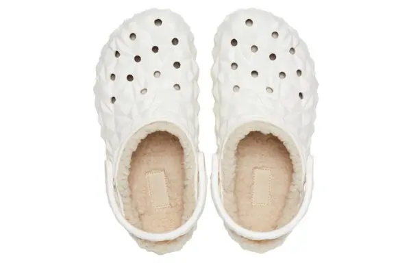 CROCS Classic Lined Geometric Clogs - White