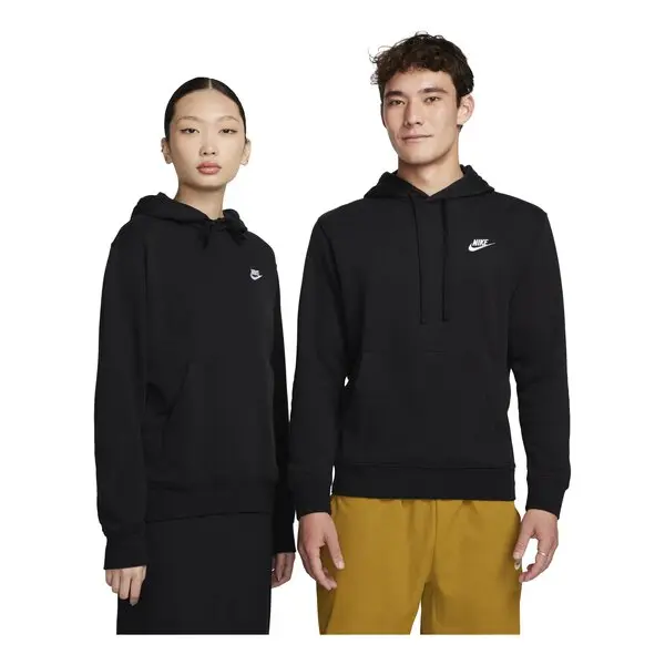 Nike Embroidered Logo Hooded Pullover - Black