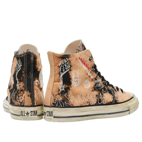CONVERSE X Stranger Things Chuck Taylor All Star Aged 87 Hc Hi - Bleached Black