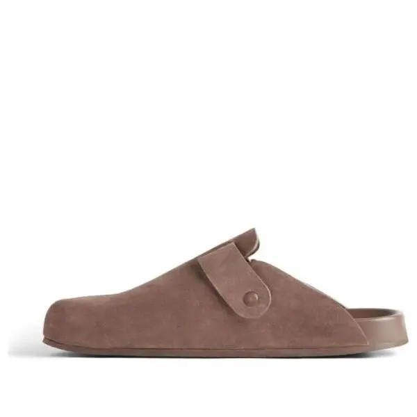 Balenciaga Matte Calfskin Mules - Tan