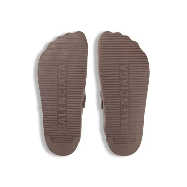Balenciaga Matte Calfskin Mules - Tan