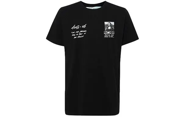 Off-White Ss19 Mona Lisa Print Short Sleeve - Black
