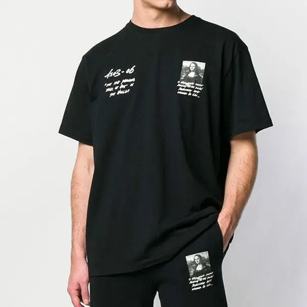 Off-White Ss19 Mona Lisa Print Short Sleeve - Black